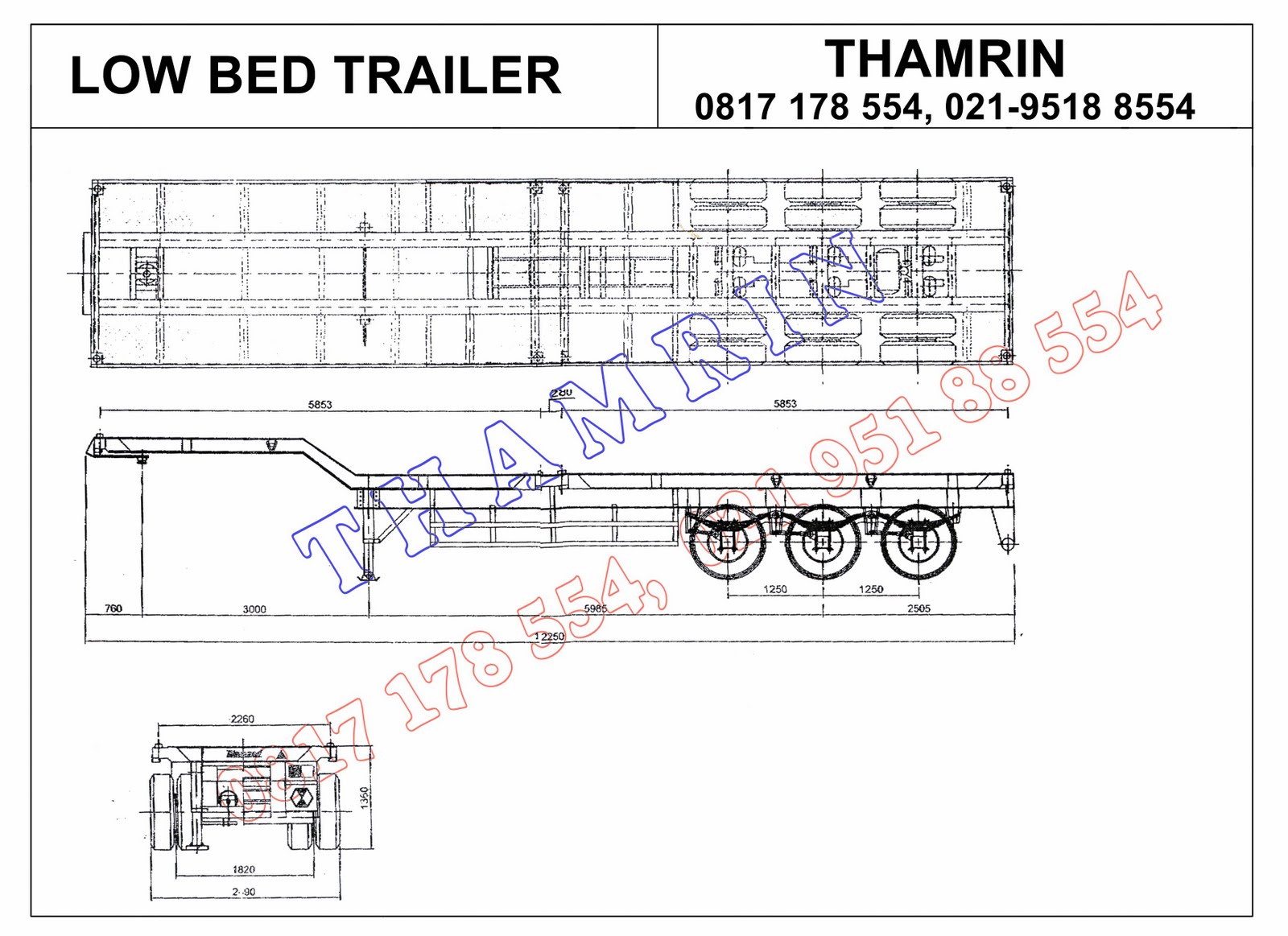 KAROSERI TRAILER dan UKURAN DIMENSI >> KAROSERI KENKA