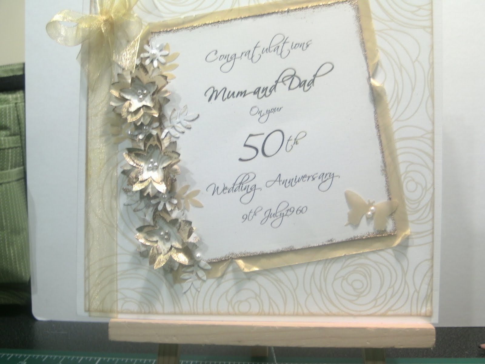 MISSY G DESIGNS: Golden wedding card