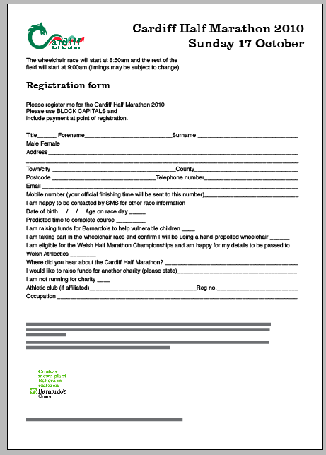 g-graingerfmp: Cardiff marathon application form