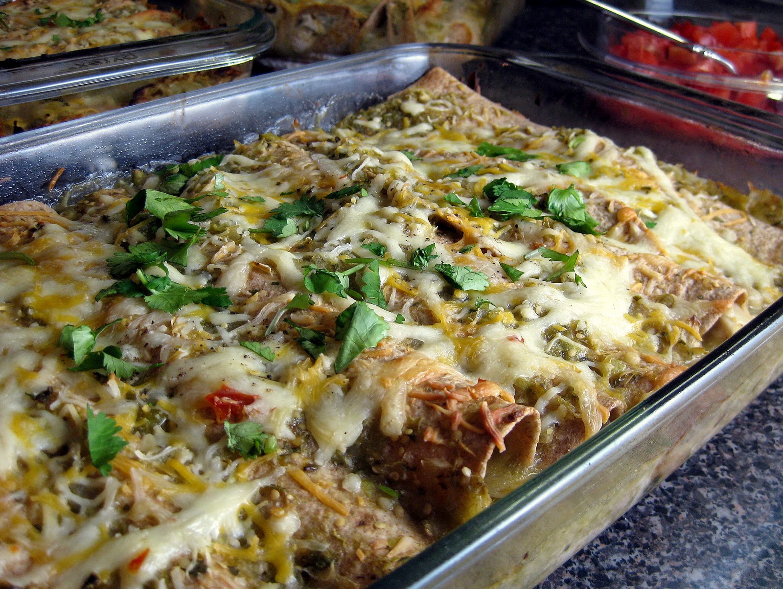 What's for Dinner?: Chicken Enchiladas with Roasted Tomatillo Salsa