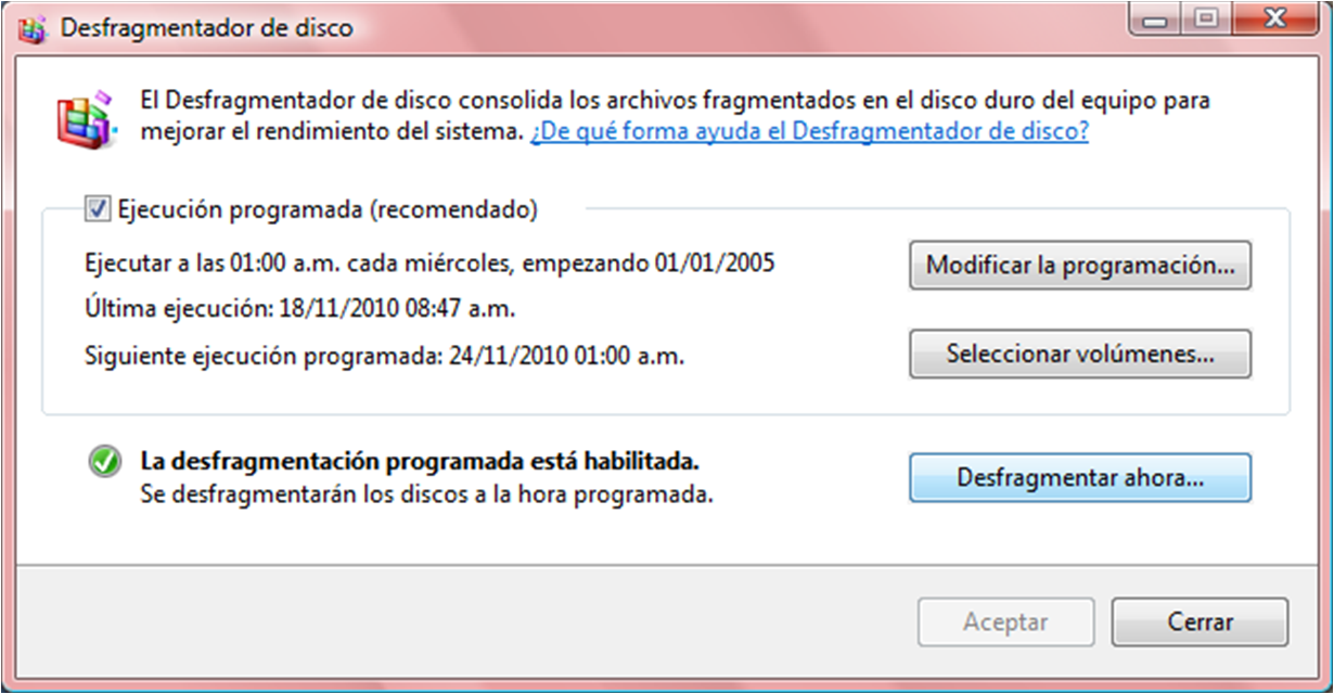 Mantenimiento y Ensamble 14 Yazmin: Desfragmentar Unidades de ...