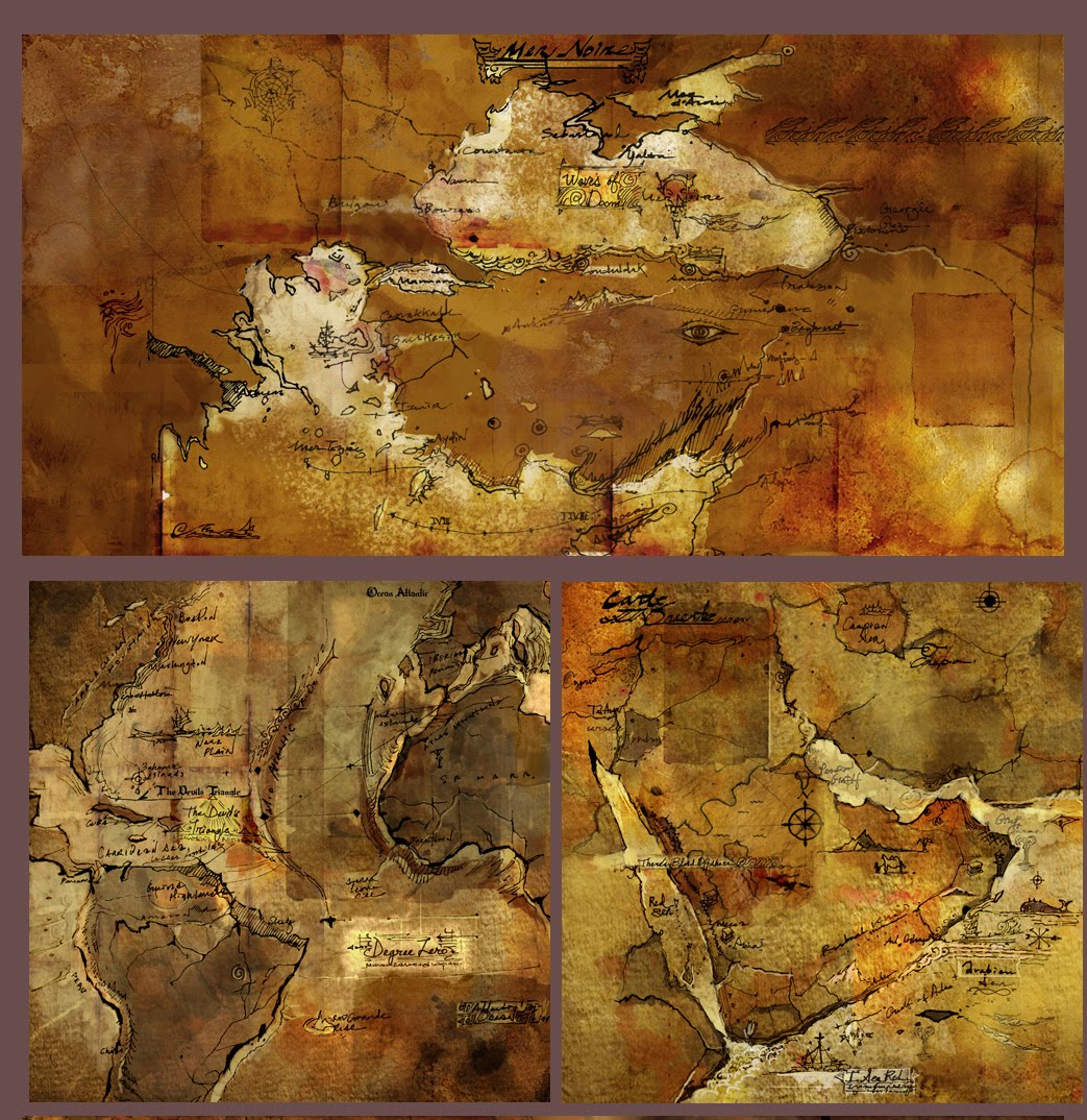 C E C I L K I M : Dagoba "Poseidon" Map Illustration