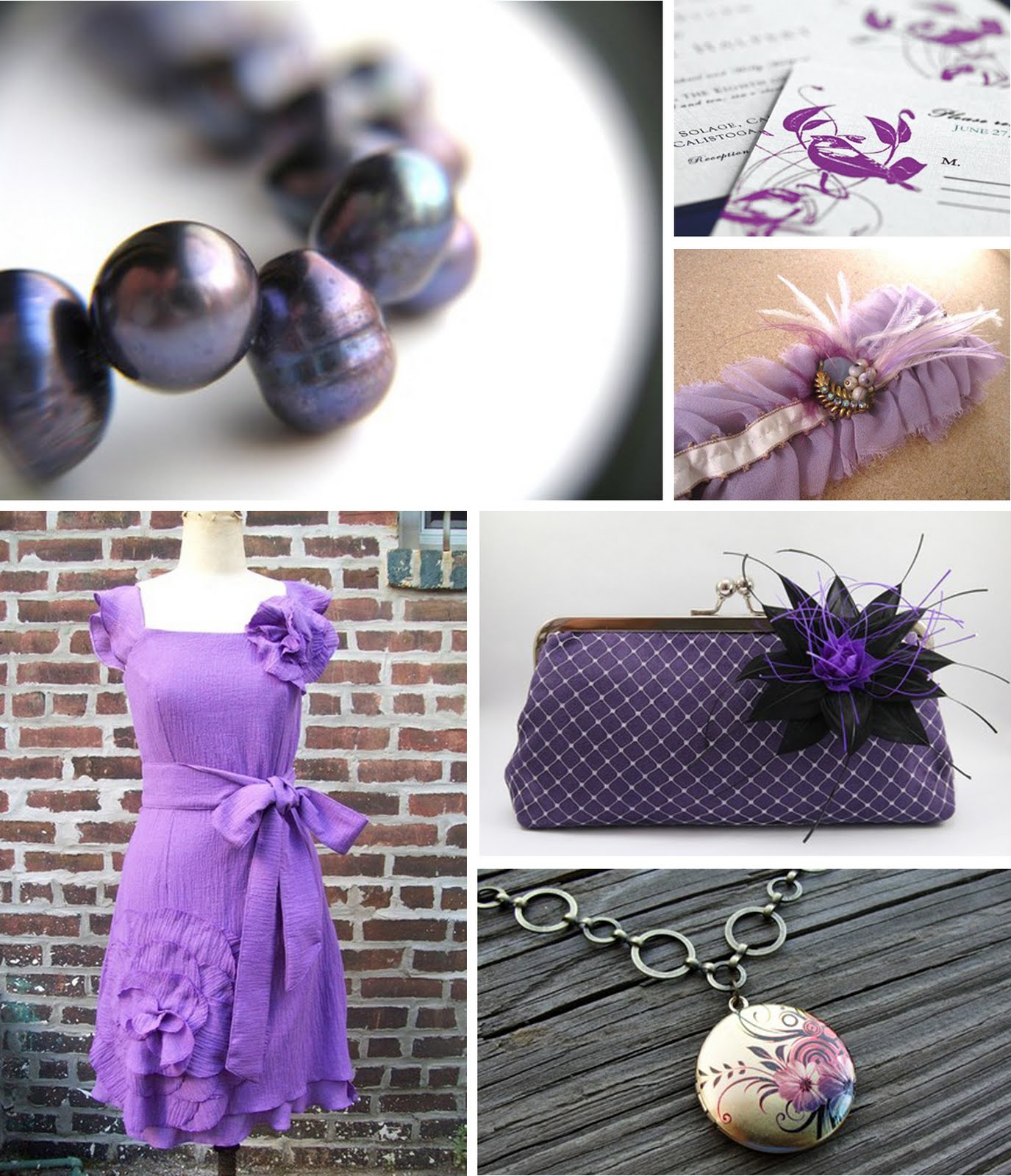 The Artful Bride Wedding Blog: Purple Accessories on Etsy.com