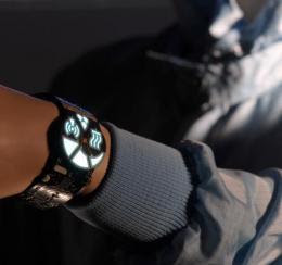 Pulsera con sensor biométrico para monitorizar las funciones del cuerpo ...
