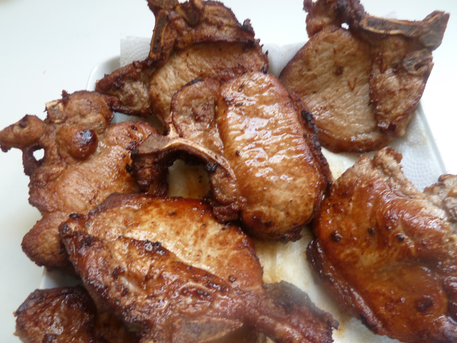 Um pouco de tudo: Bisteca de porco