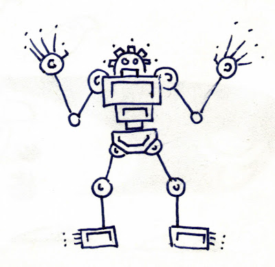 1001 MAD ROBOTS 4 JJ: Madbot 6-Killer Robot Stick Figure