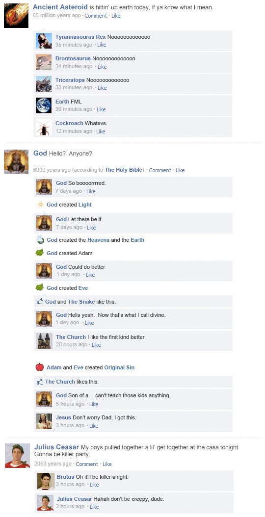 Popped Culture: If Historical Events had Facebook Statuses