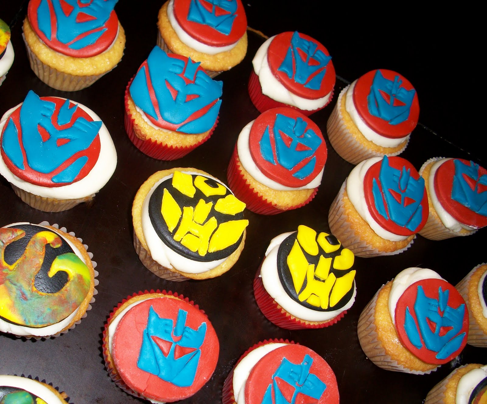 Sweet Pea Cake Company: Transformer Cake and cupcakes