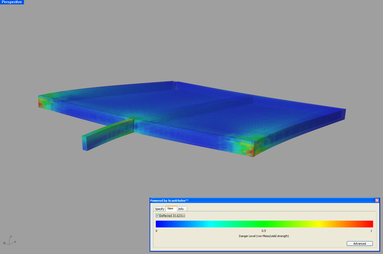 Rhinoceros Report: Scan and Solve for Rhino, FEM stress analysis; FEA
