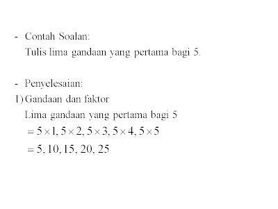 PEMBEZAAN: Tingkatan 1 - Gandaan dan Faktor