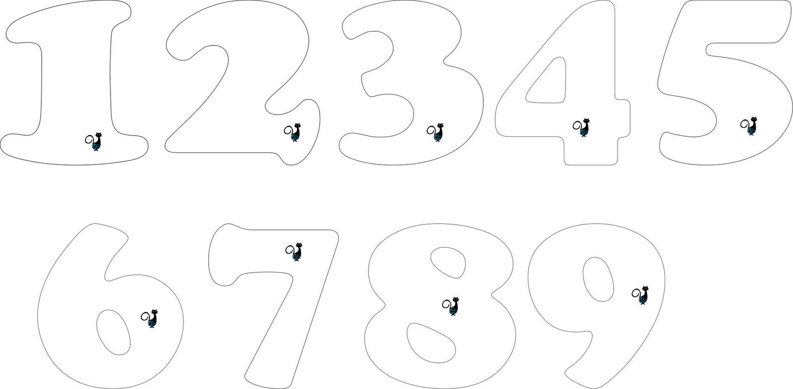 Moldes de numeros 5 - Imagui