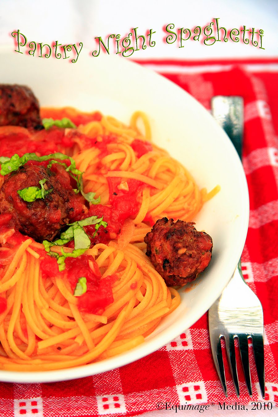 tasting out loud: Pantry Night Spaghetti and Meatballs