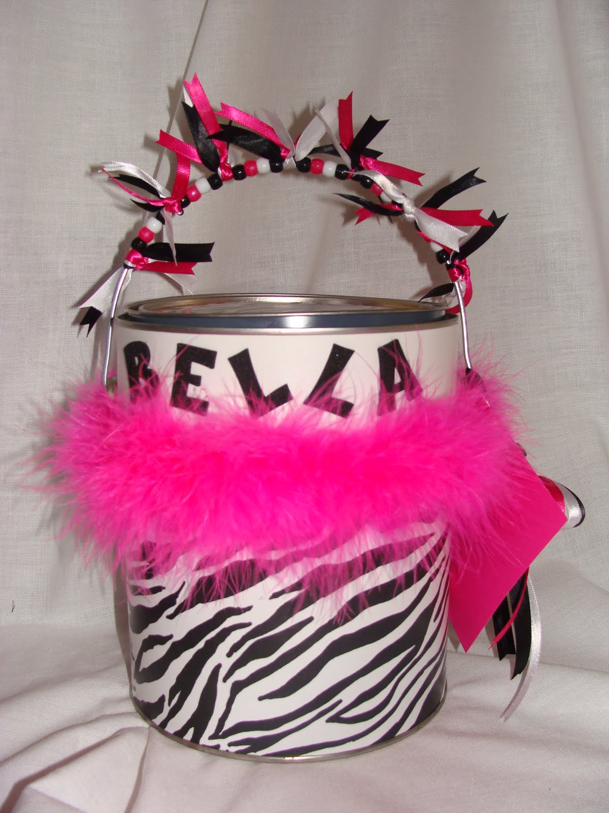 Gift Pails created Just for You!: Zebra print pails