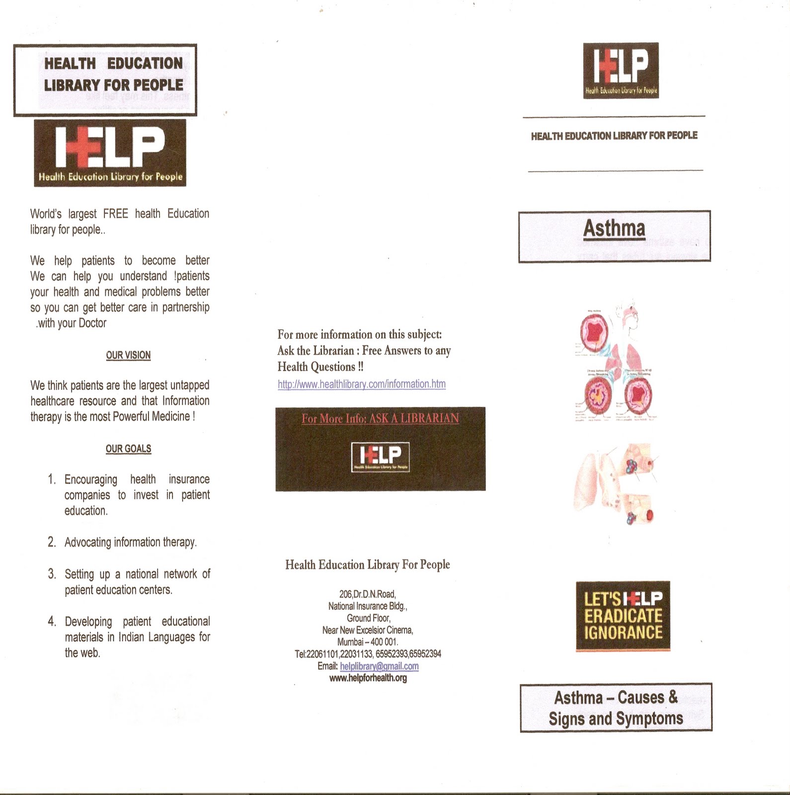 Health Information Guide- HELP: Asthma Pamphlet