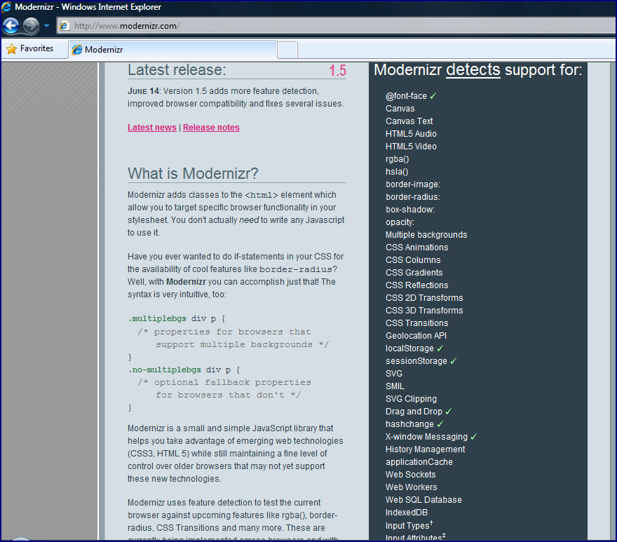 Modernizr: A Handy HTML5 Tool | InfoWorld