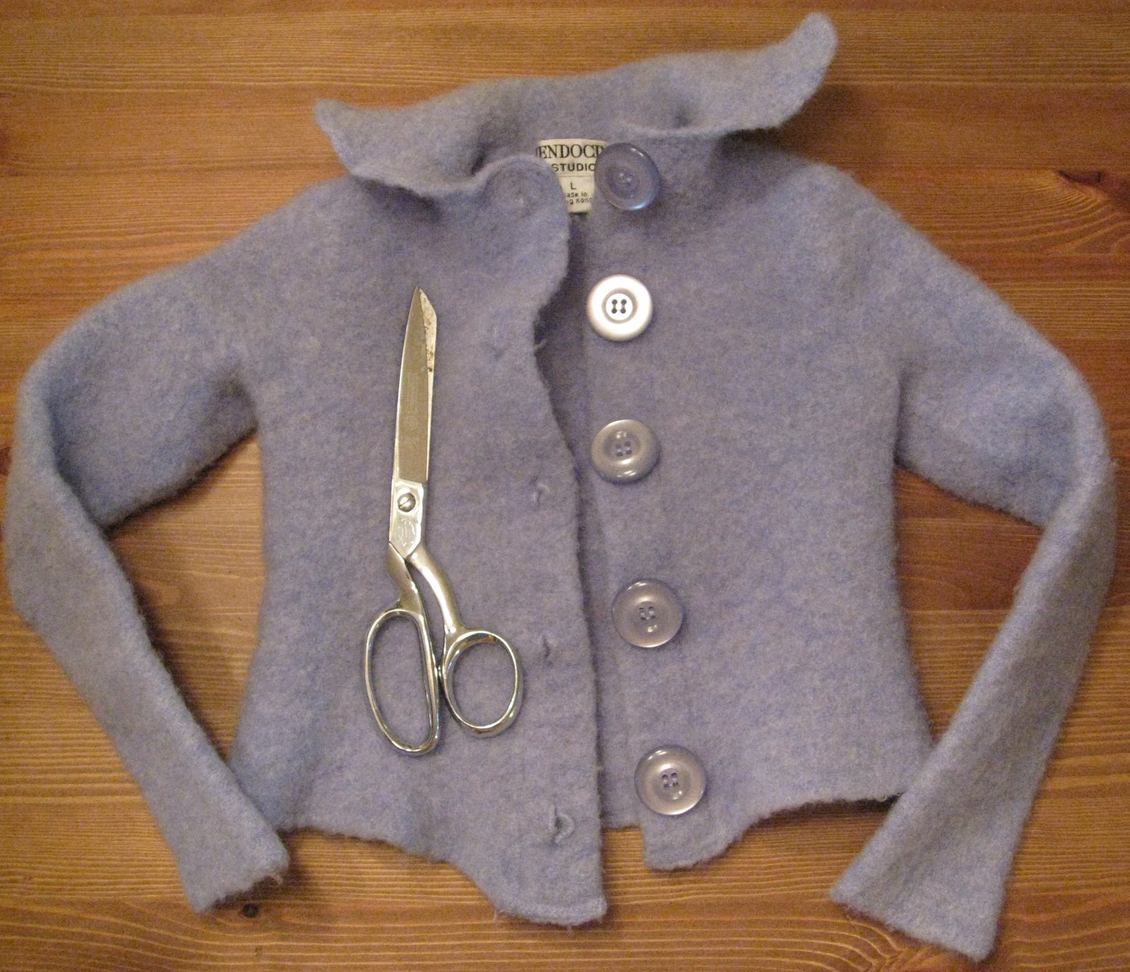 Use the Loot: felted sweater tree decorations