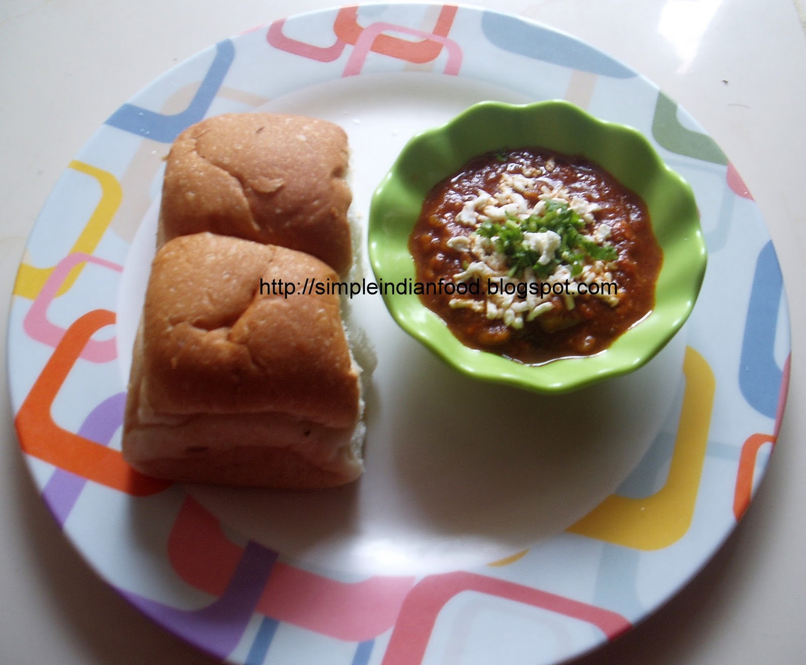 Simple Indian Food- An Easy Cooking Blog: Paneer pav bhaji
