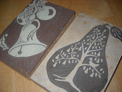 Snip and Snail: Block Printed Christmas Cards