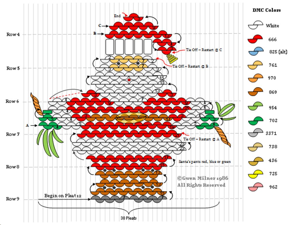 Smocking with Gwen: Christmas is for Sharing.....Santa Design and Graphs