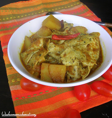 Paporer Tarkari (Papad Curry) - A Homemaker's Diary