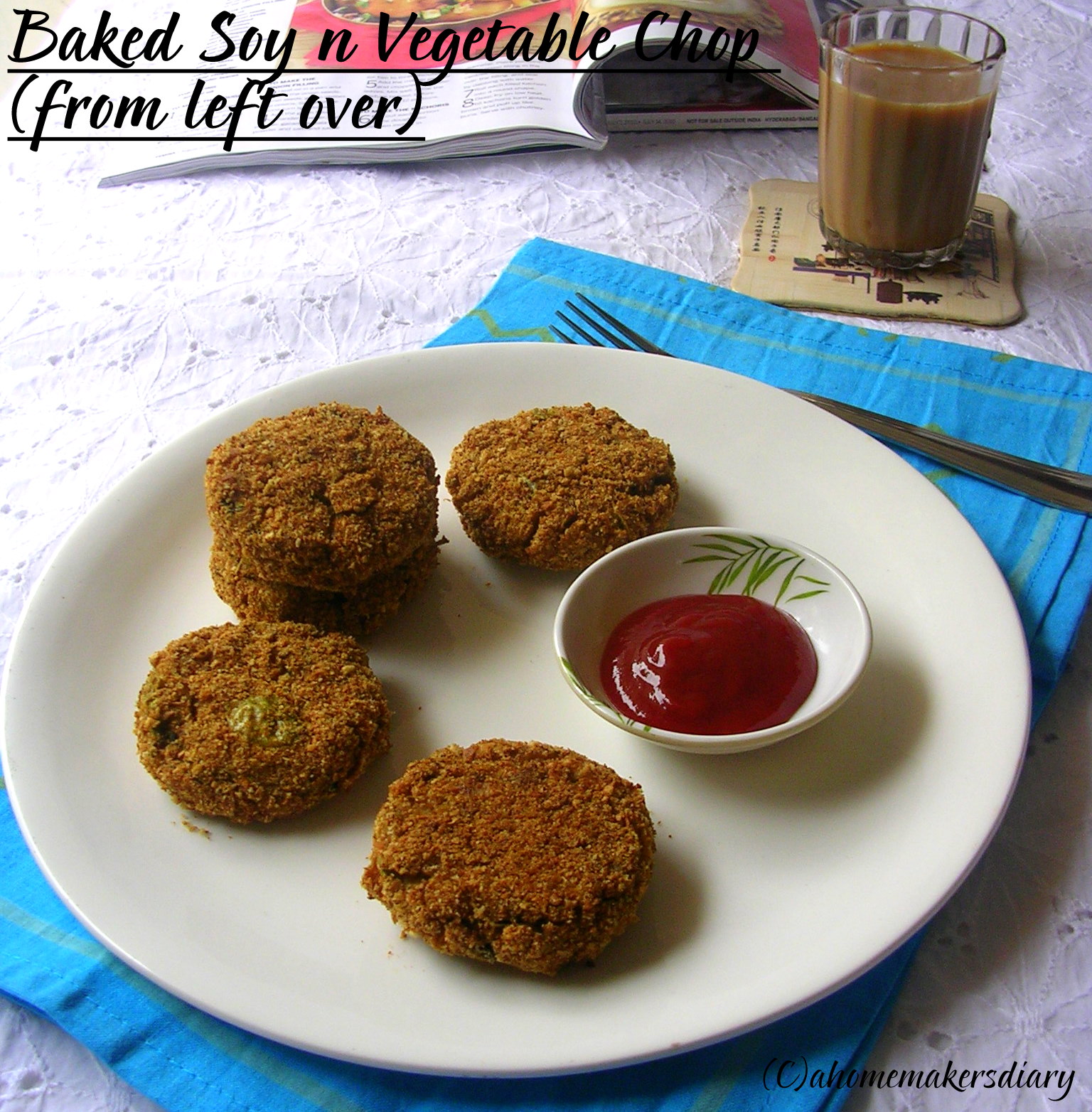 Baked Soy n Vegetable chop from Leftover - A Homemaker's Diary