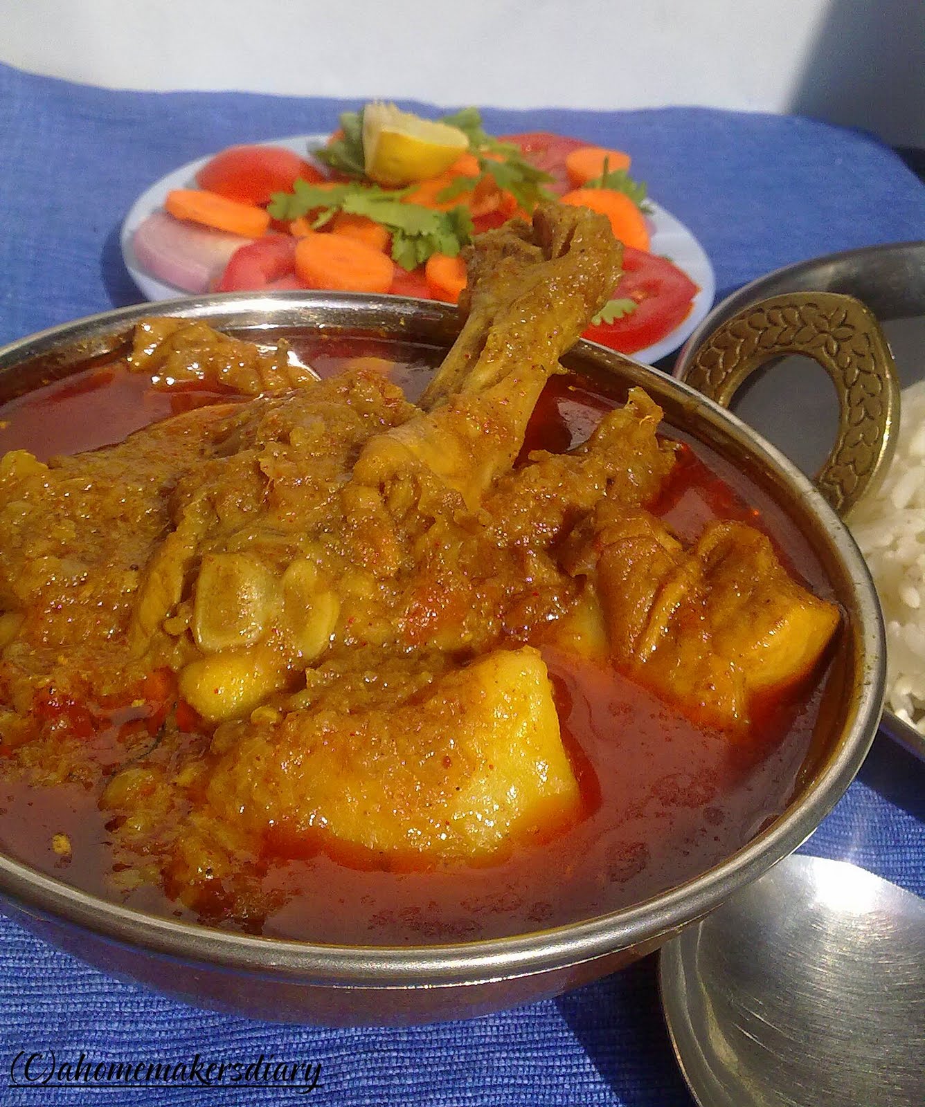 Robibarer Murgir Jhol (Sunday Special Chicken Curry) - A Homemaker's Diary
