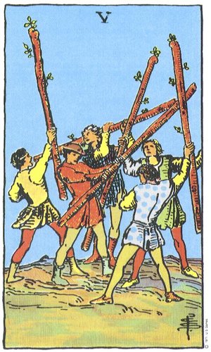 Mundo do Tarot: Arcano 5 de Paus