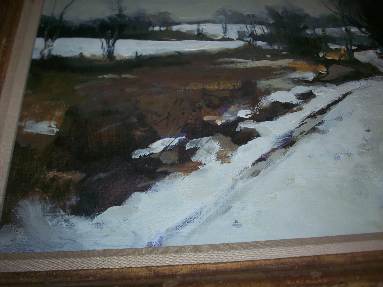 Original Oil Painting For Sale: Philip Jamison Oil On Board Winter Road ...