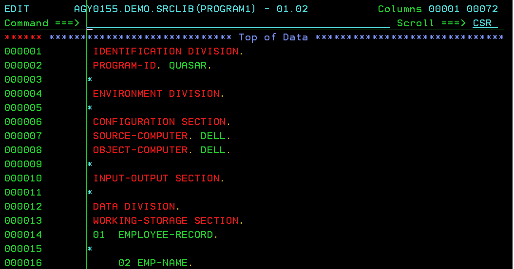 COBOL ~ Programación