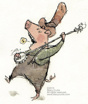 Dueling Banjo Pigs: Stacy Curtis: Singing Banjo Pig