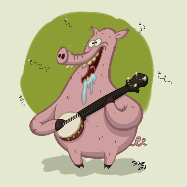 Dueling Banjo Pigs: Sidne Sylvestri: Drooling Banjo Pig