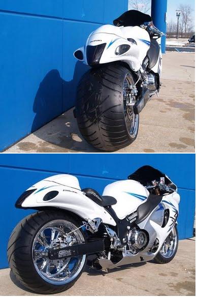 MotomaD: Hayabusa custom 360 FAT tire...Και μπορείτε να ξεχάσετε το stand!