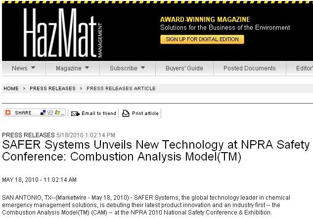 SAFER Systems Receives Great Initial Response to New CAM Product ...