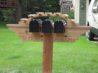 Lad In Plaid: CRAFTSMAN STYLE MAILBOX POST, NEW HOUSE EXTERIOR - ALL CUSTOM