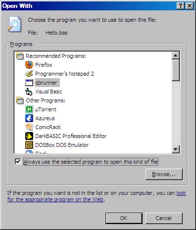 QB45 Lives!: Run Your .BAS Files in Windows Explorer