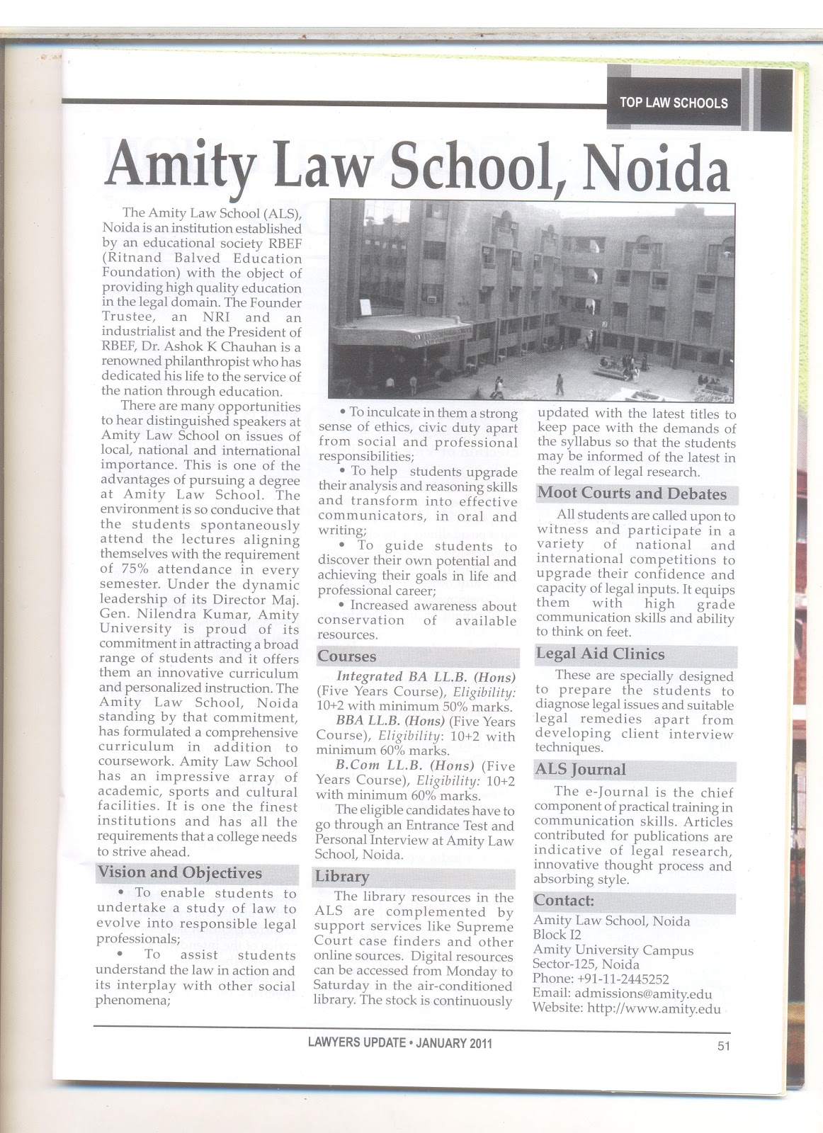 Amity Law School, Noida: Amity Law School quoted as a top law school by ... Amity Law School, Noida: Amity Law School quoted as a top law school by ...