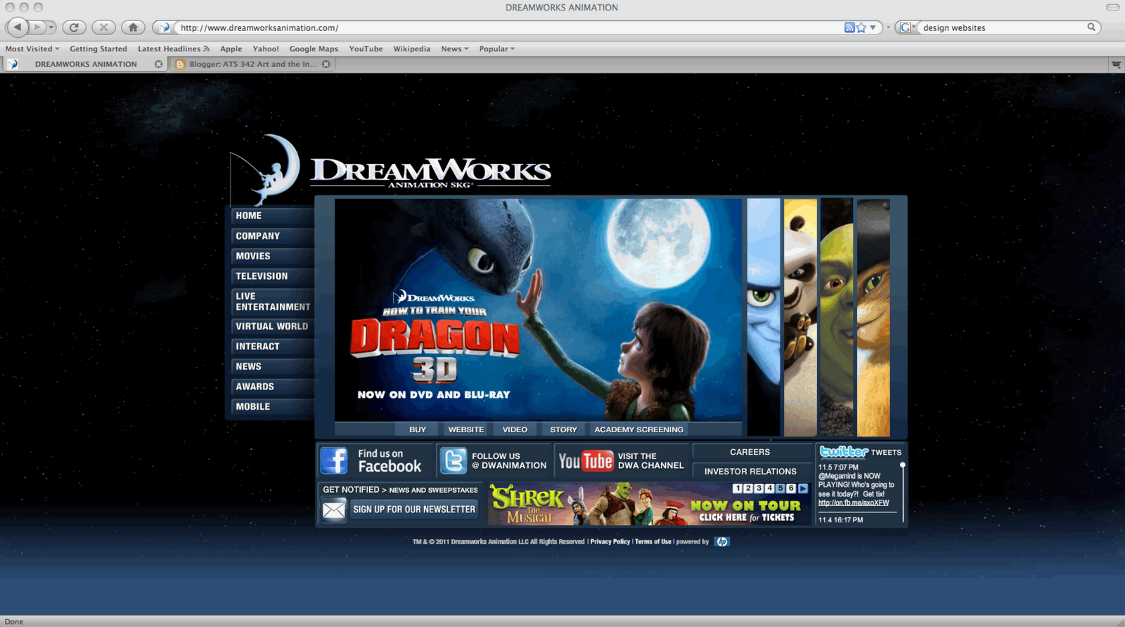 ATS 342 Art and the Internet | 2011: Website #1