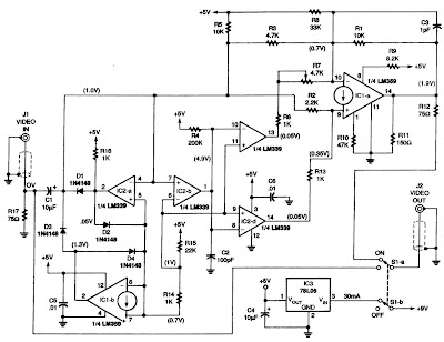 Eco Eletro Eletrônica.: Inversor de video com o LM359 e LM 339.