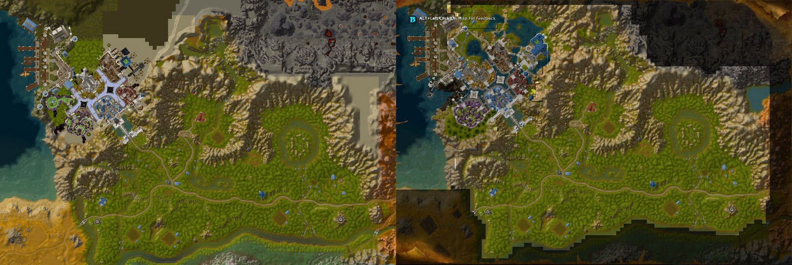 Cataclysm Maps: Elwynn/Stormwind - Old and new comparison.