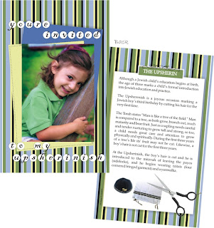 M.Y. Design Graphics: Upsherin Invitations