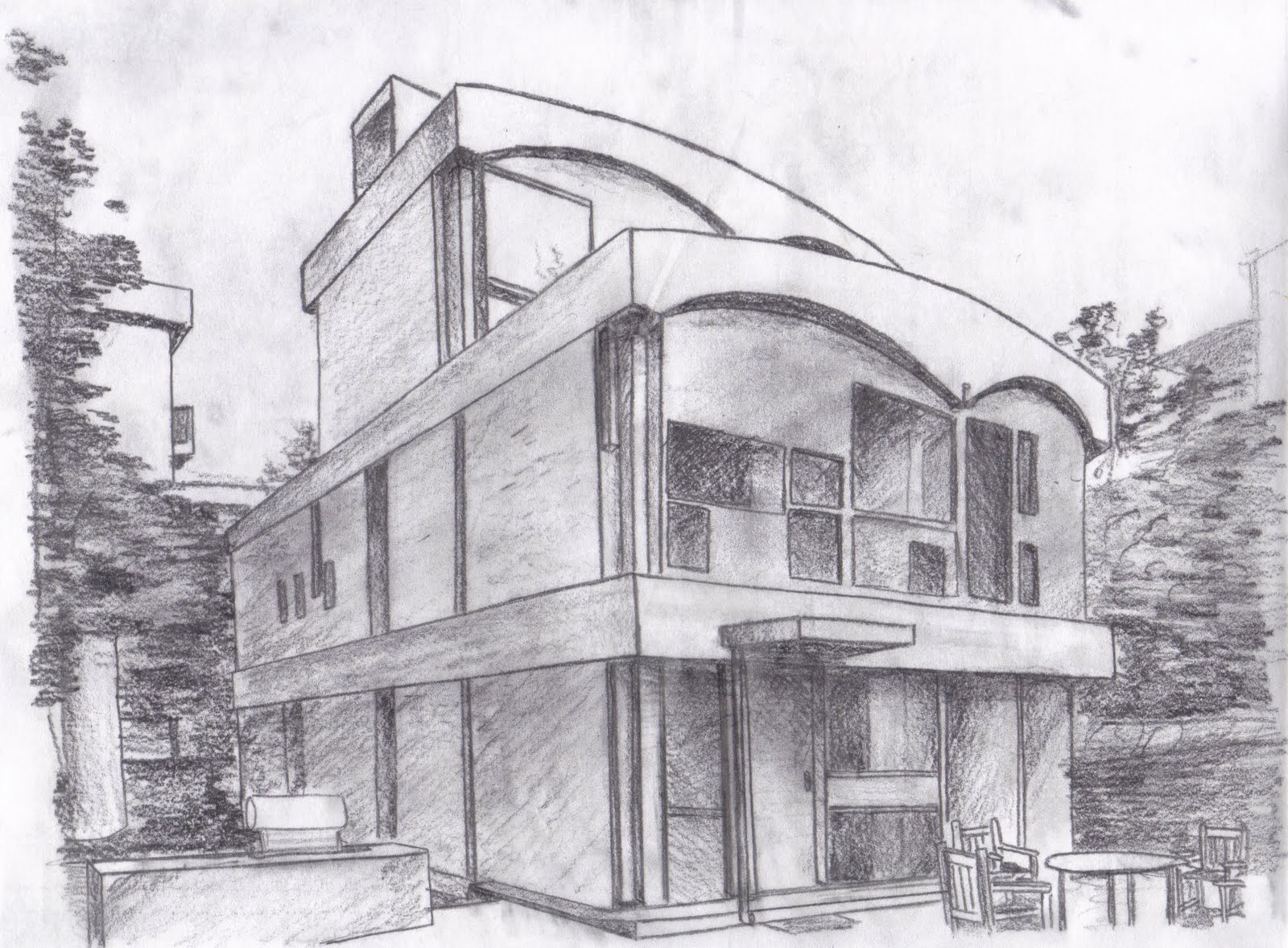 Design & Visualization: SJ04 - Maisons Jaoul by Le Corbusier