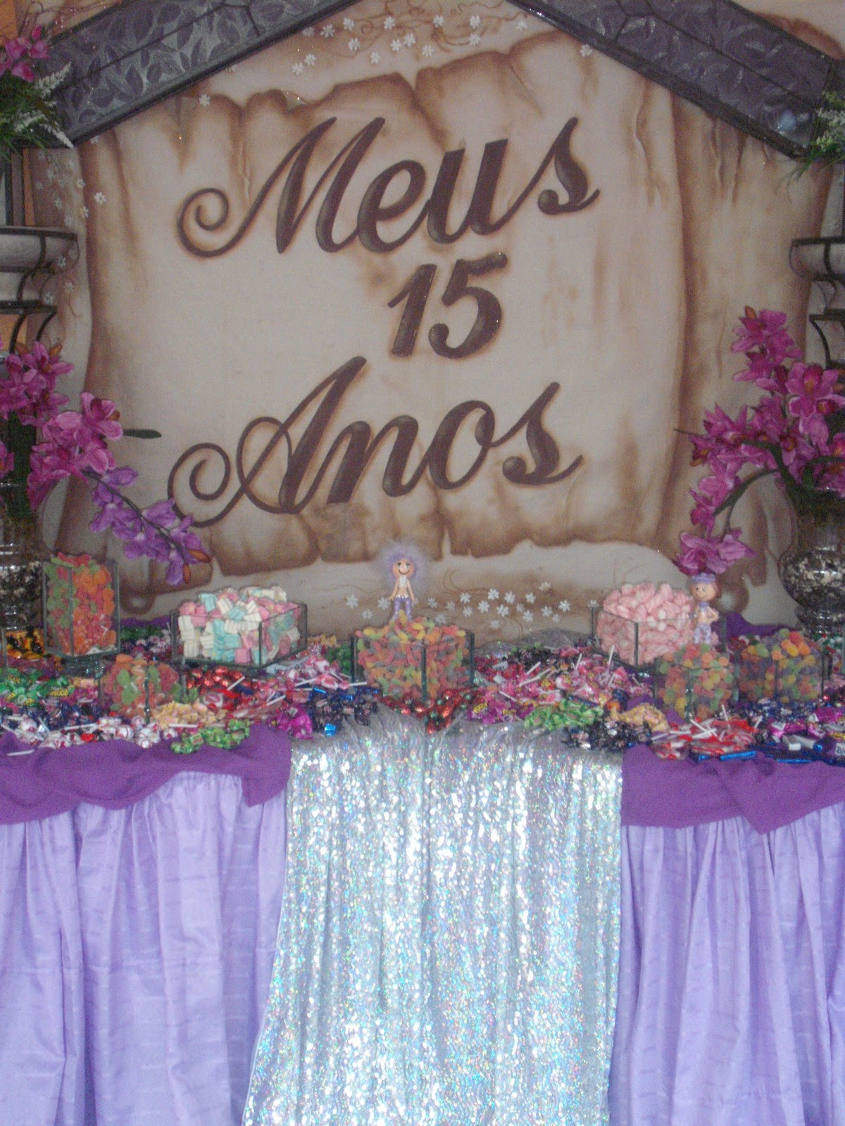 Minhas deco: 15 anos Lilás prata e Roxo