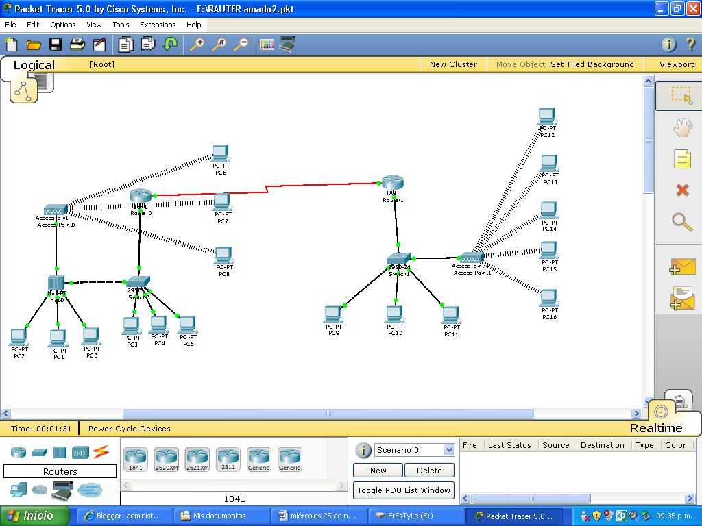administrcion de centros de computo JEFO: COMO CONFIGURAR DOS ROUTERS EN PACKET TRACER (PRACTICA)