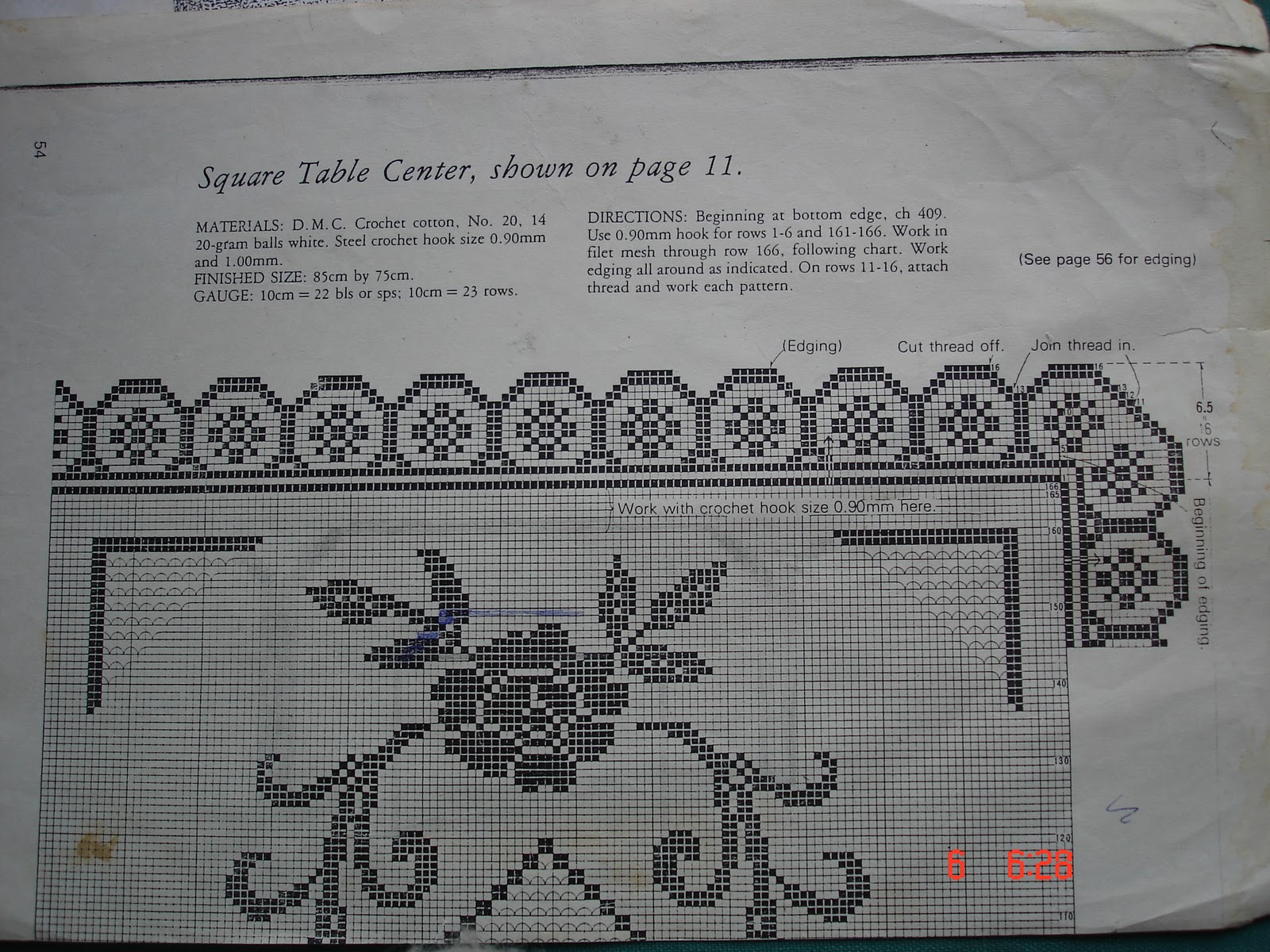 The Lazy Hobbyhopper: Filet Crochet Tablecloth