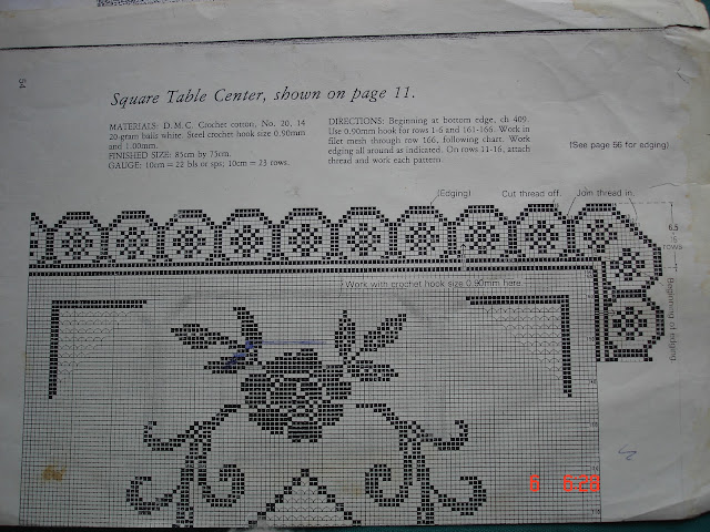 The Lazy Hobbyhopper: Filet Crochet Tablecloth