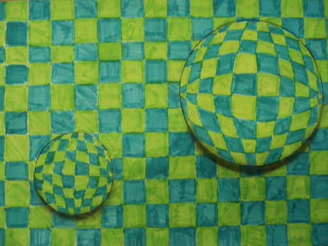 a faithful attempt: Op Art: 3-D Spheres