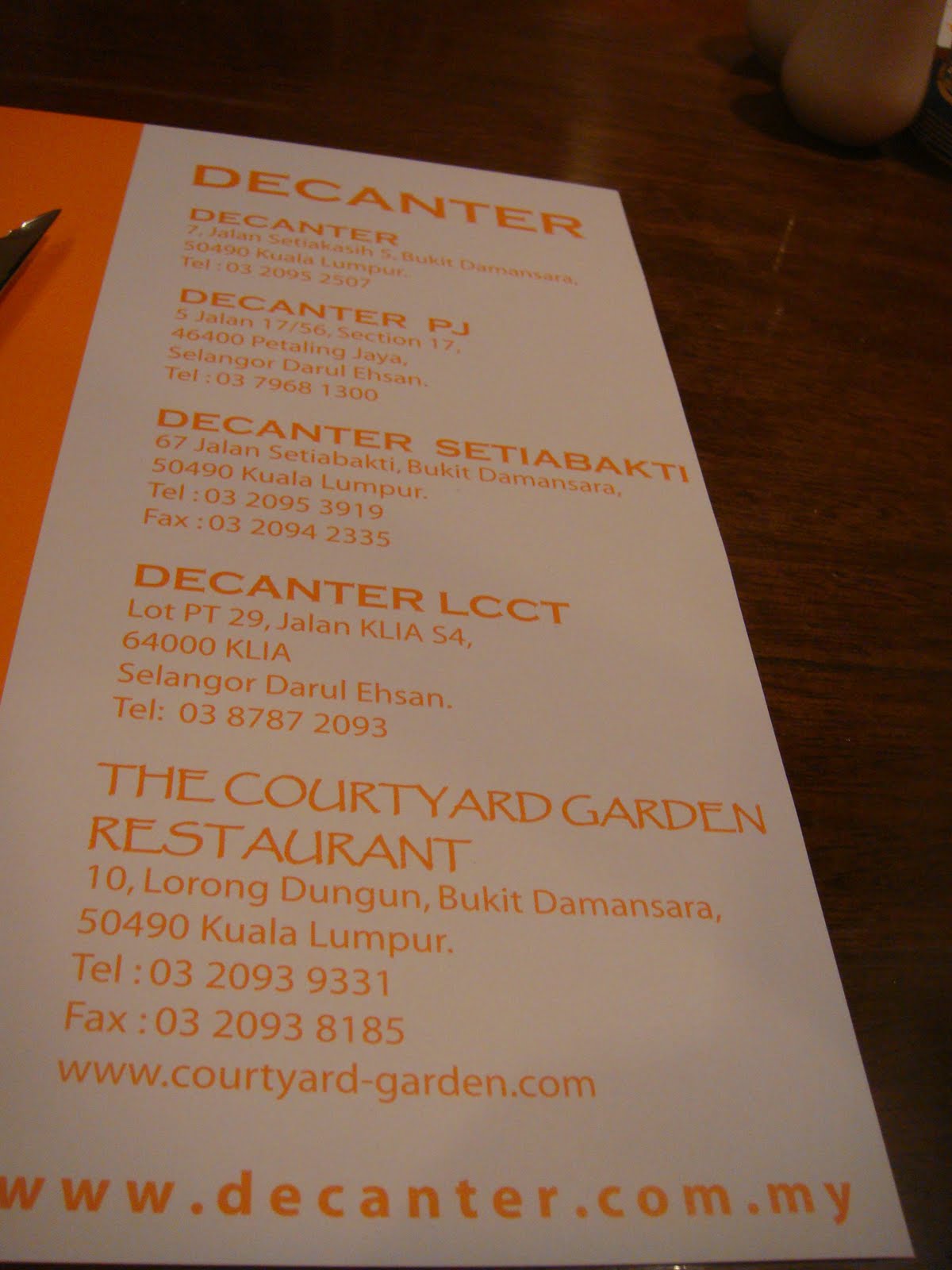 My CrAzY thoughts.... ^^V: Decanter @ PJ Section 17~~