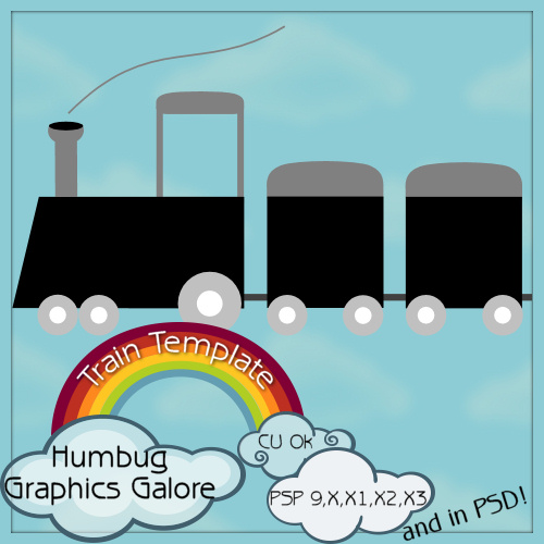 Humbug Graphics Galore: Train Template