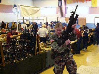 A SERIOUS JOB IS NO EXCUSE: Gun show chic