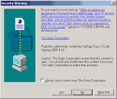 Adware and Spyware Information